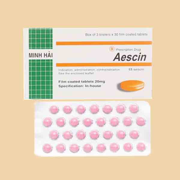 [2019] Thuốc Aescin 20mg là thuốc gì? Có tác dụng gì? Giá bao nhiêu?